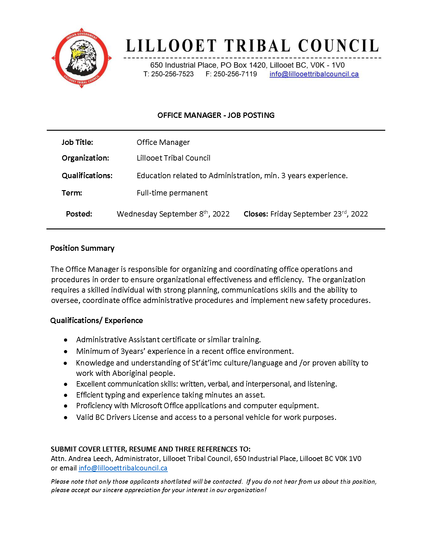 Lillooet Tribal Council