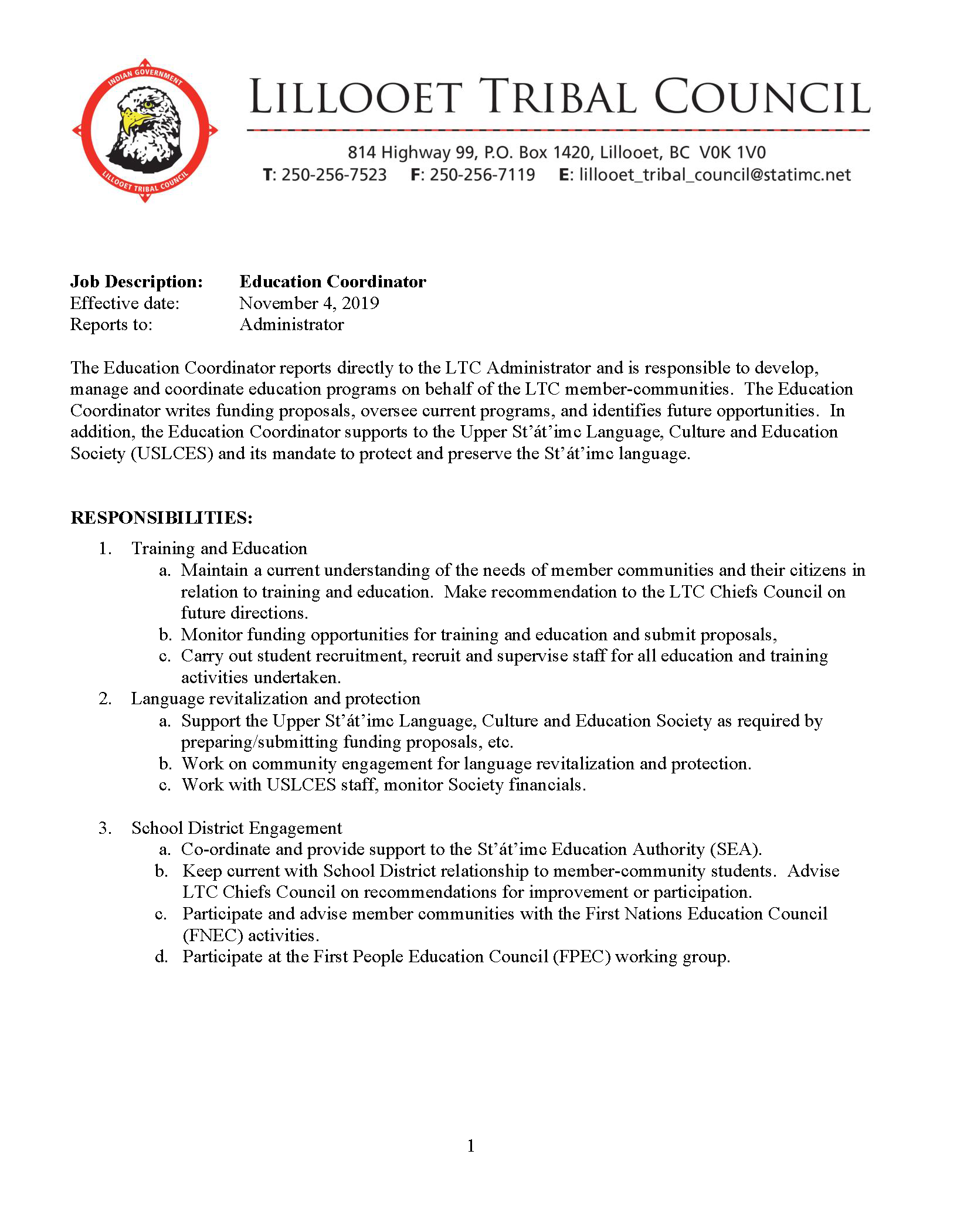 Lillooet Tribal Council